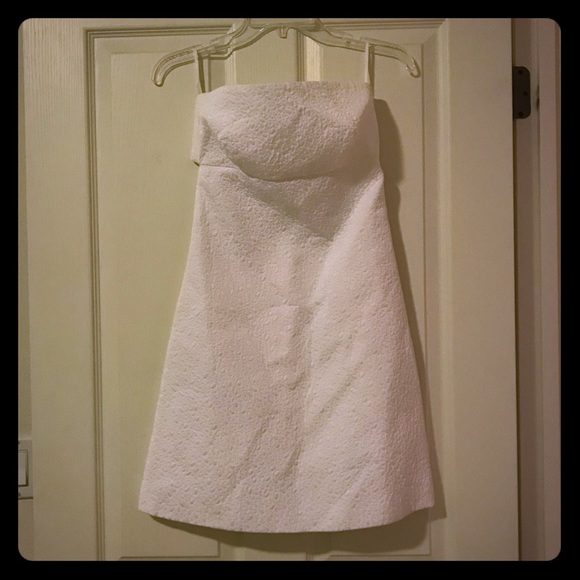 Kulson | Dresses | Kulson Italy Strapless White Dress Sz 36 Or 0 | Poshmark